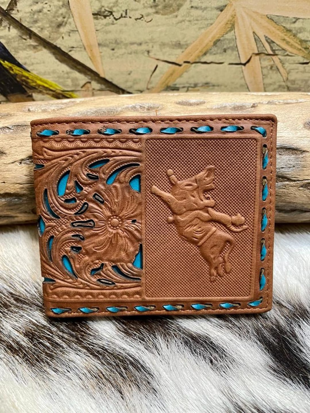 Western Cowboy Wallet Genuine Leather Bi-fold Short Wallet for - Etsy