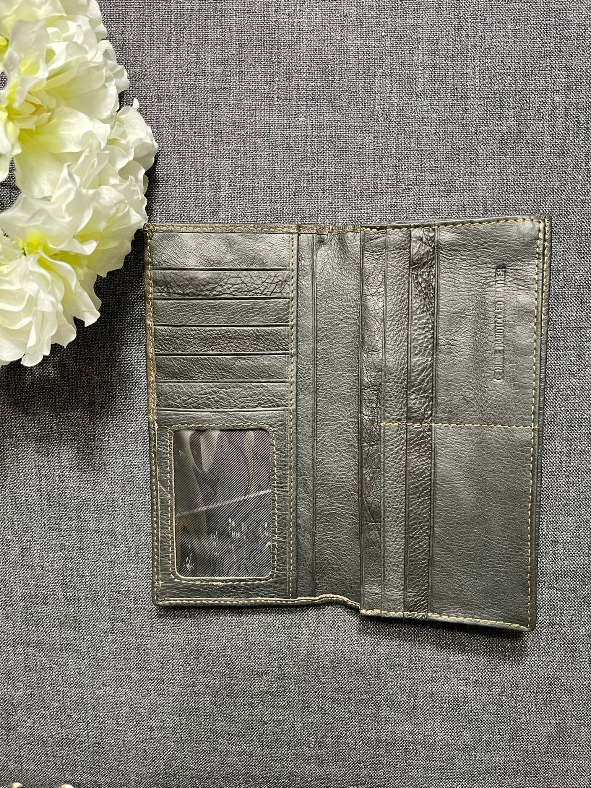 Western Cowboy Wallet Cross Genuine Leather Bi-fold Long | Etsy