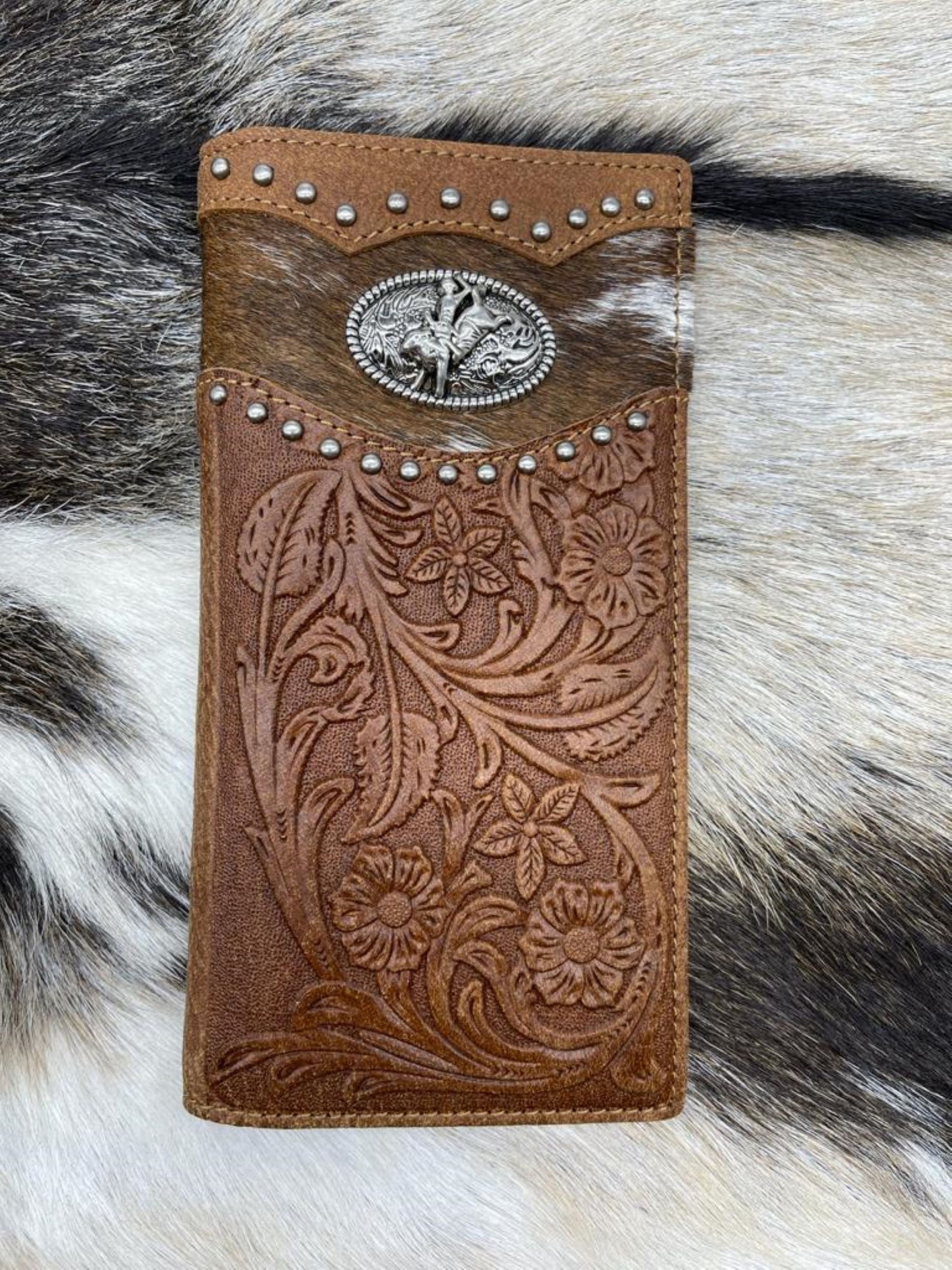 Western Cowboy Wallet Genuine Leather RODEO Bi-fold Long - Etsy