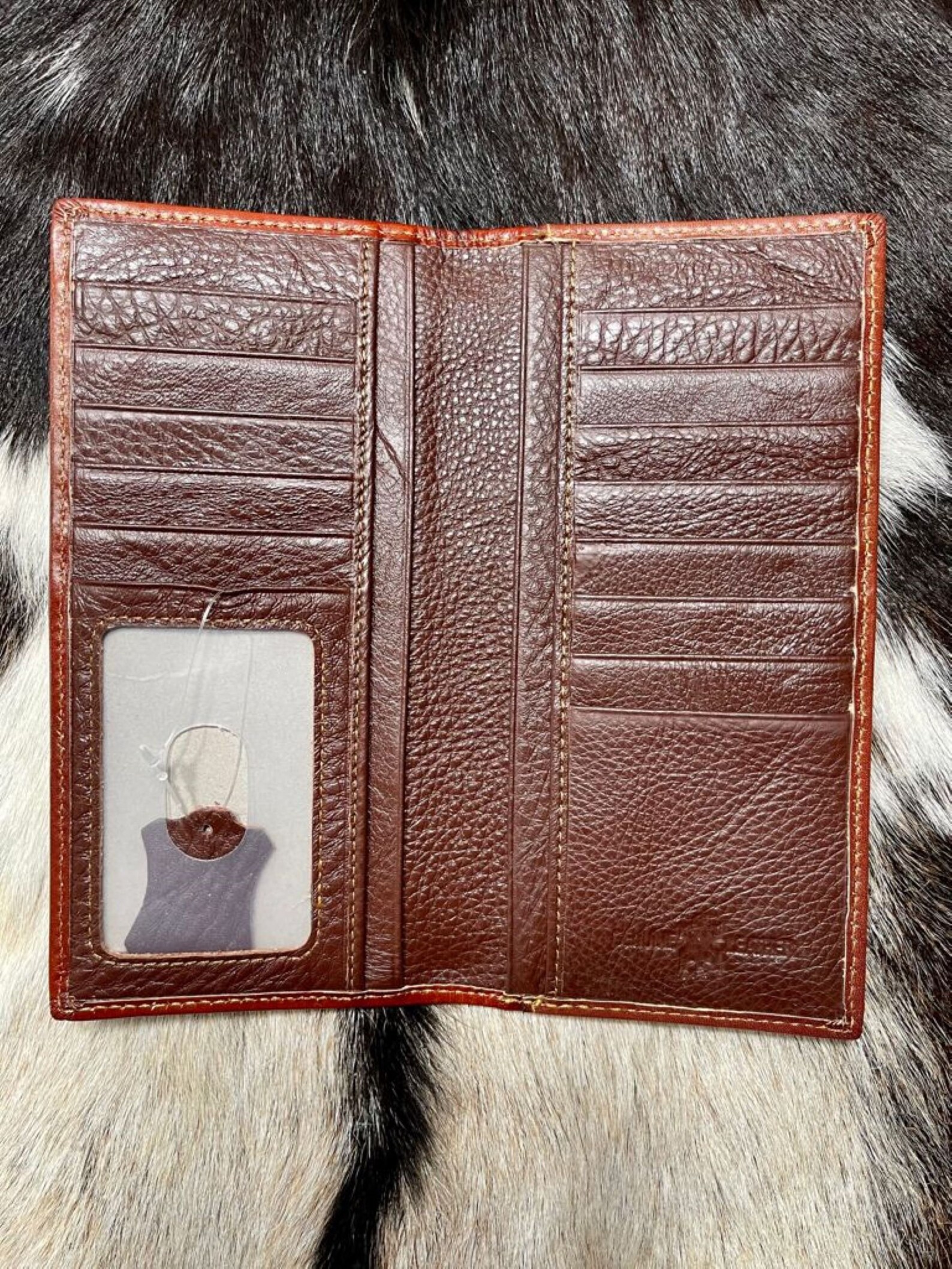 Western Cowboy Wallet Genuine Leather Bi-fold Long wallet for | Etsy