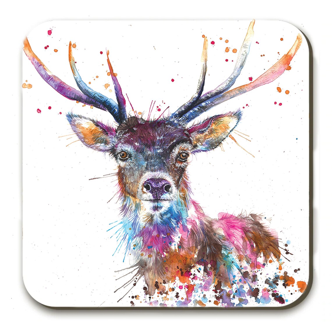 The Monarch Stag Coaster Stag Single Coaster Set of 4 - Etsy UK