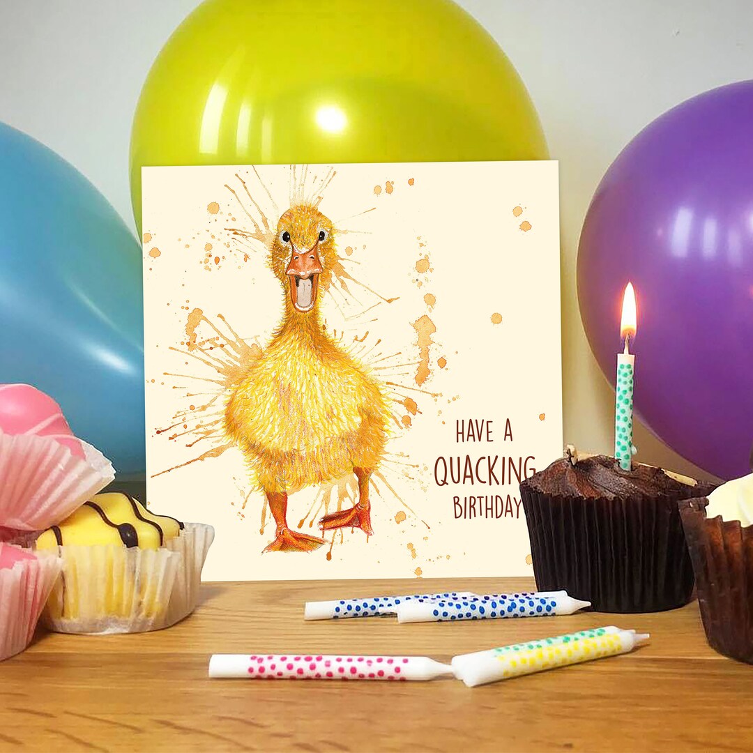 Have A Quacking Birthday Greetings Card Birthday Card Animal Art ...