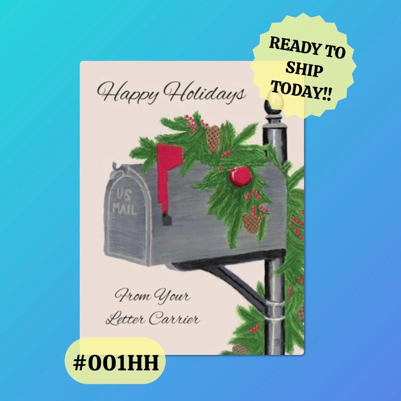 Holiday Postcards From Mailman - Etsy