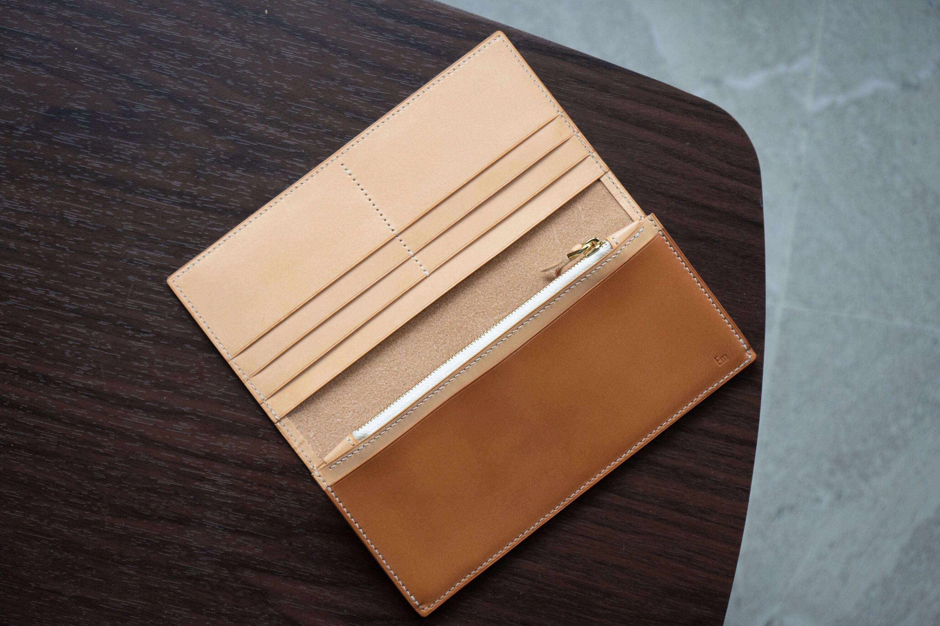 BROWN LONG WALLET Tochigi Leather Japanese Long Wallet Men Pocketbook ...