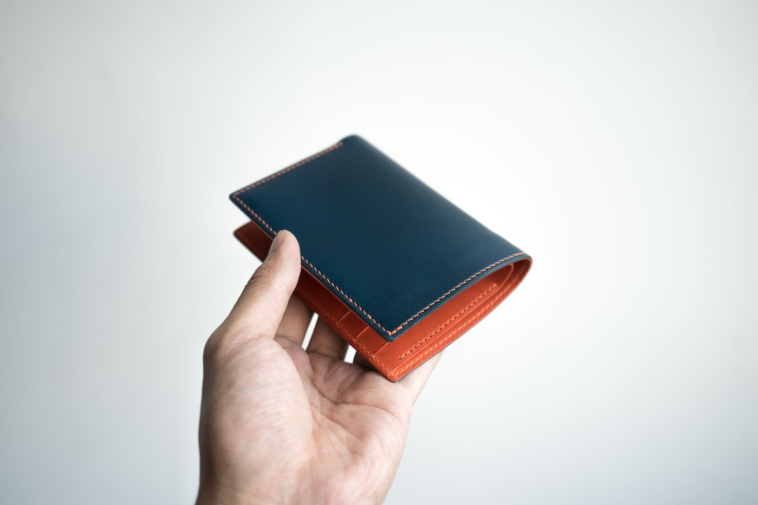 Handmade Buttero Leather Bifold Wallet – Blue & Multi-color - Etsy