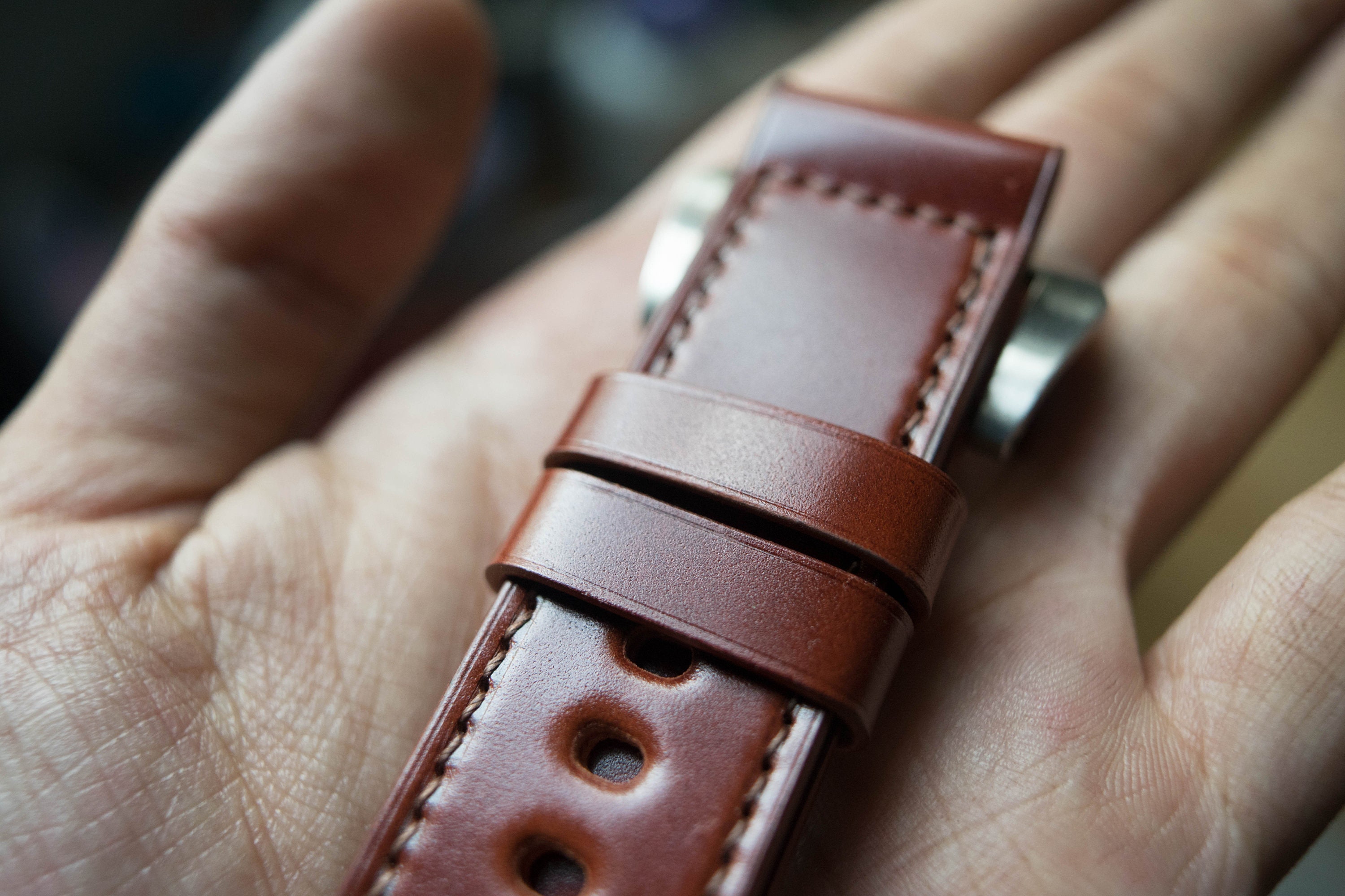 CORDOVAN WATCH STRAP - Shell Cordovan Band - Shinki Watch Strap ...