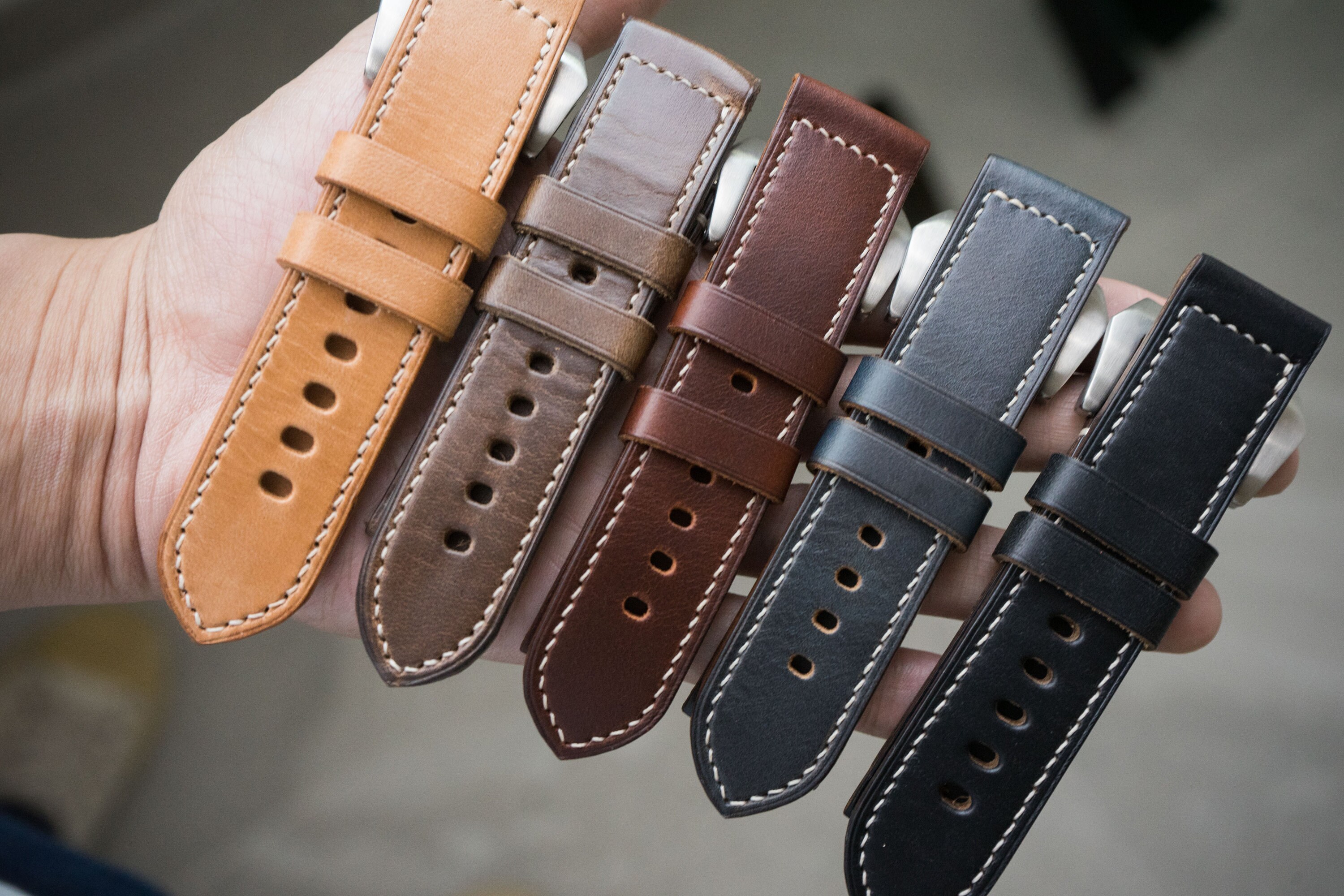 Horween Chromexcel CXL 18mm 20mm 22mm 24mm Panerai Watch Strap - Brown ...