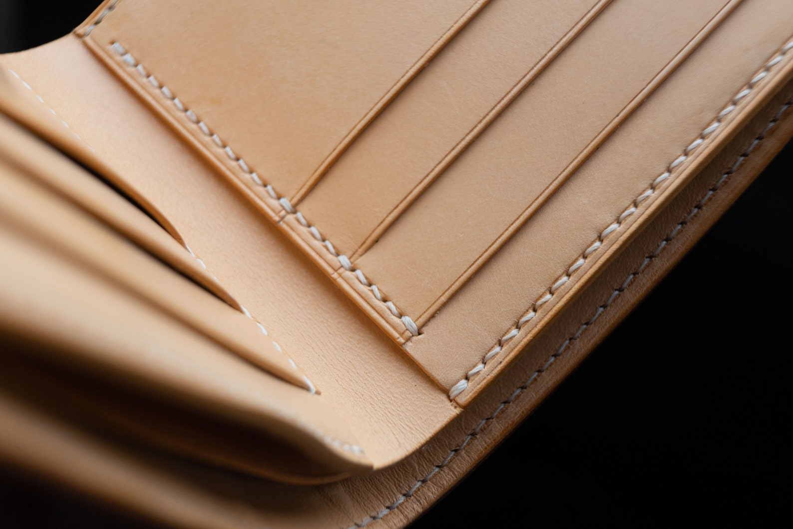 NAVY BLUE WALLET Blue Bifold Wallet Tanned Leather Horween Cordovan ...