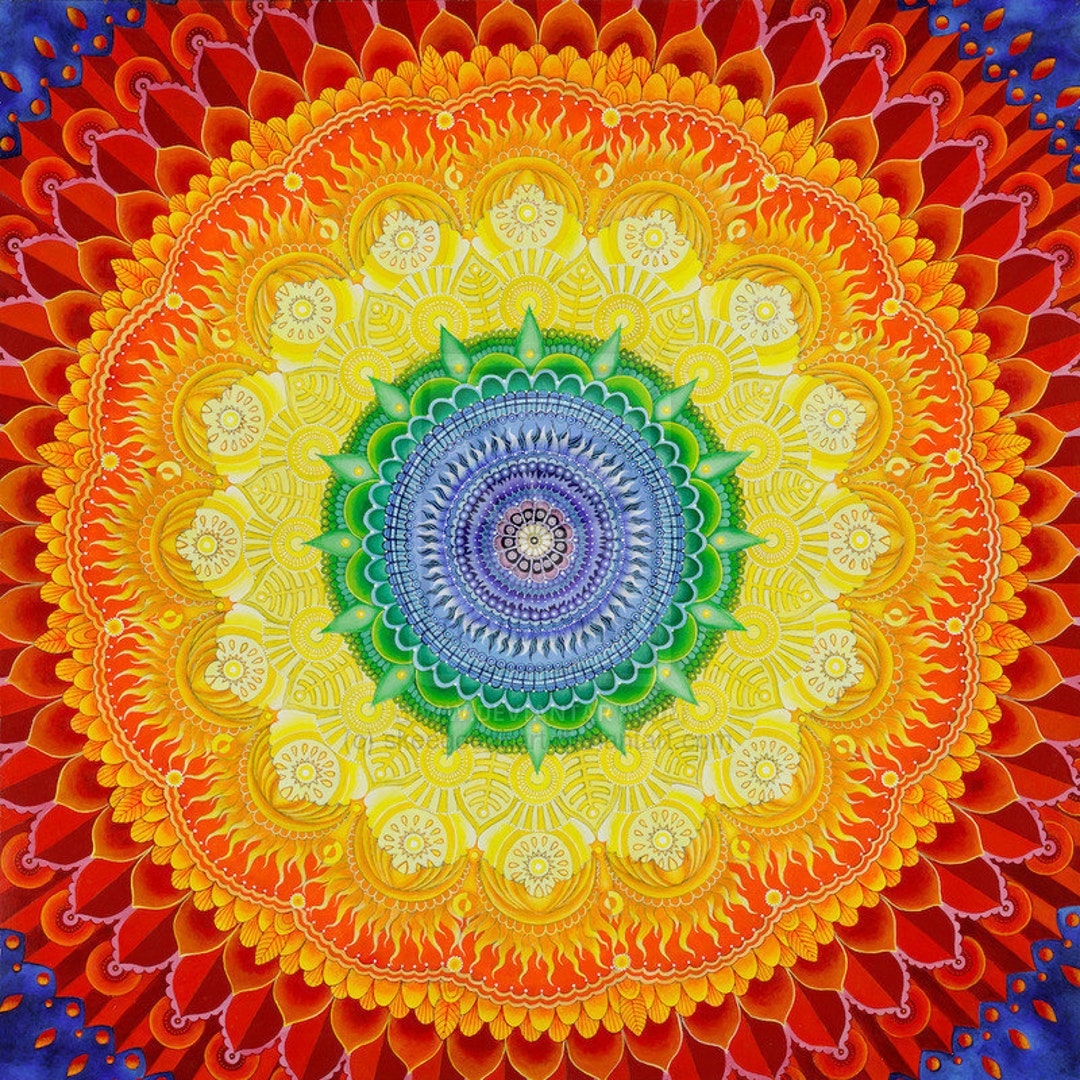 Hypnotic Art Print Psychedelic Mandala Chakra Print Etsy