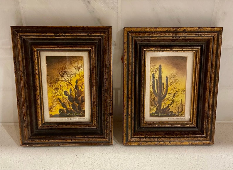 Set of 2 Watercolor Paintings by Ann Sproul/ AZ Artist Ann Sproul Set ...