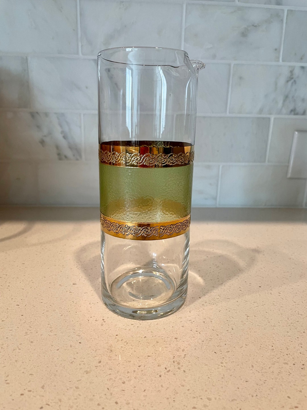 Vintage Culver Starlyte Martini Pitcher/ Vintage Culver Glassware ...