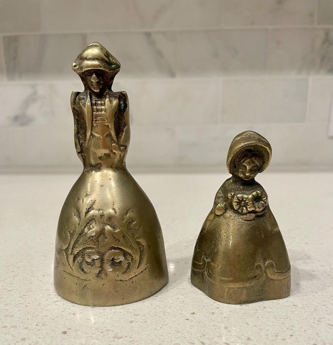 Vintage Brass Bells/ Brass Table Bells/ Brass Bell Man & Woman - Etsy
