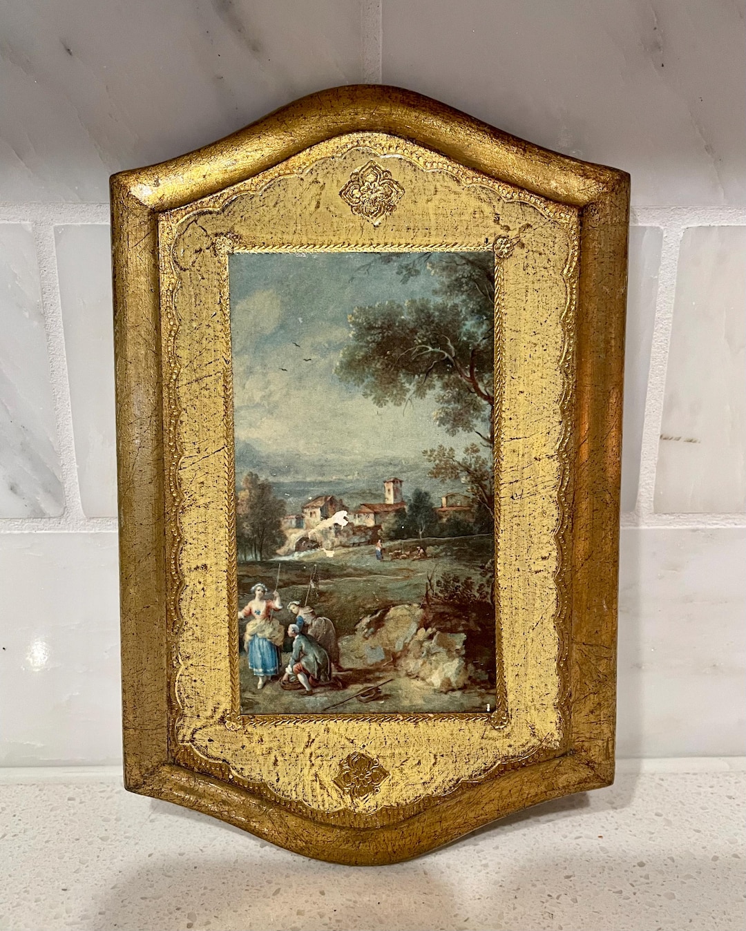 Vintage Italian Wooden Wall Hanging/ Italian Florentine Wooden Wall ...