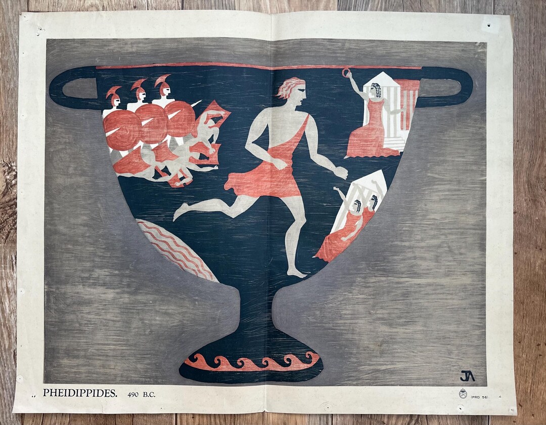 Original GPO John Armstrong Poster Pheidippides 490 B. C. Circa 1935 - Etsy
