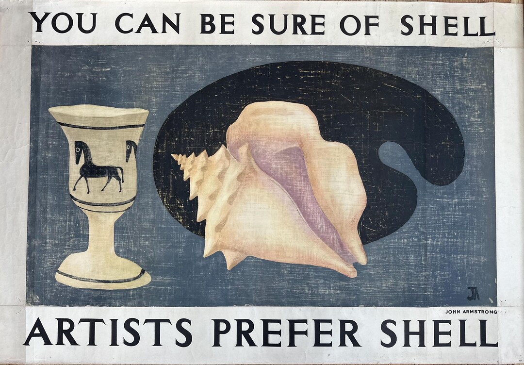 John Armstrong (1893-1973) Shell Oil Lithograph Artists Prefer Shell - Etsy