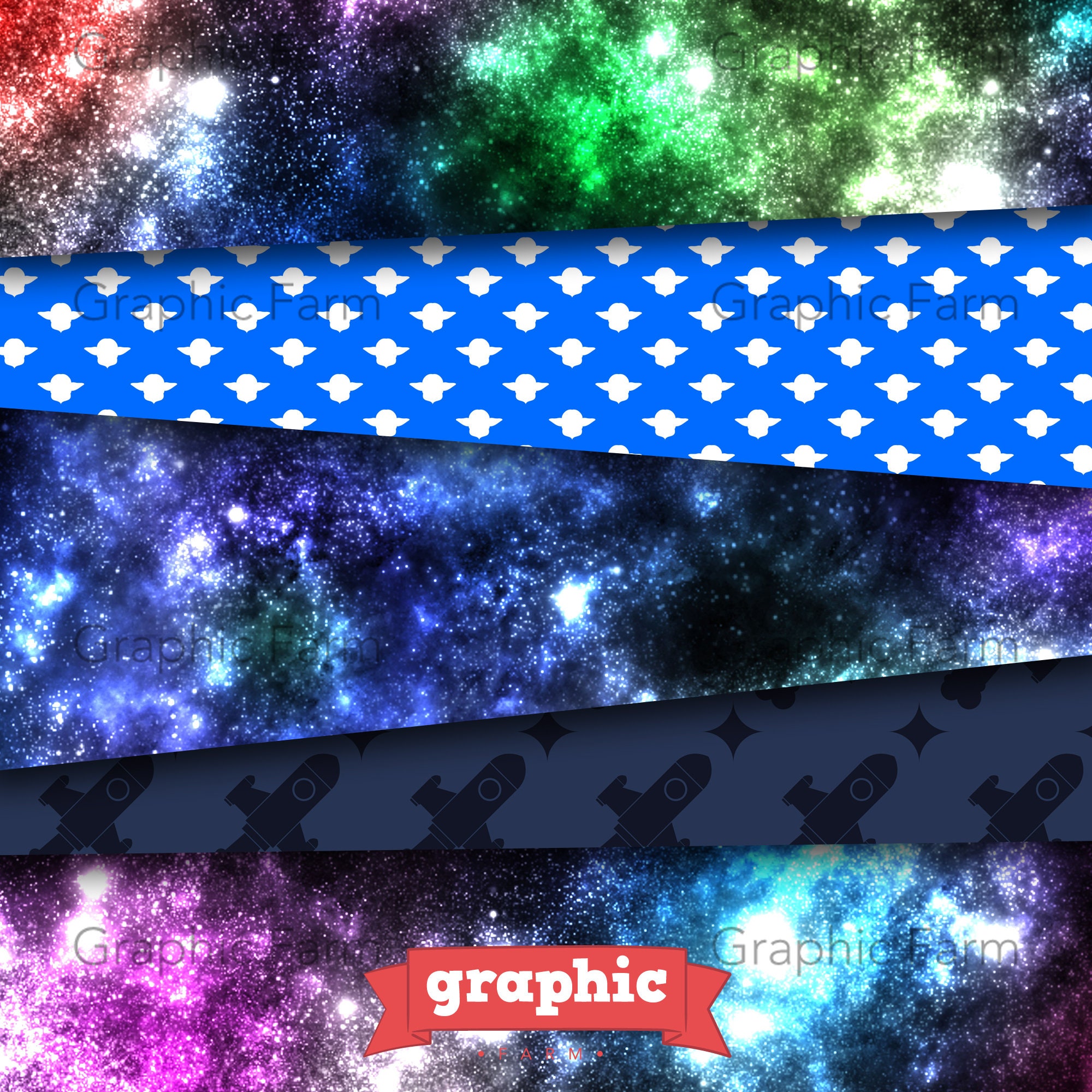 Space Digital Paper, Sky Digital Papers, Scrapbooking, Stars Background ...