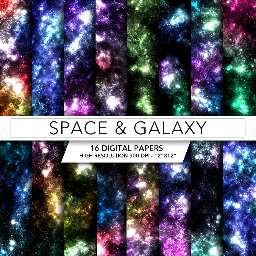 Space Digital Paper,planets Paper,galaxy,stars Paper,scrapbook ...