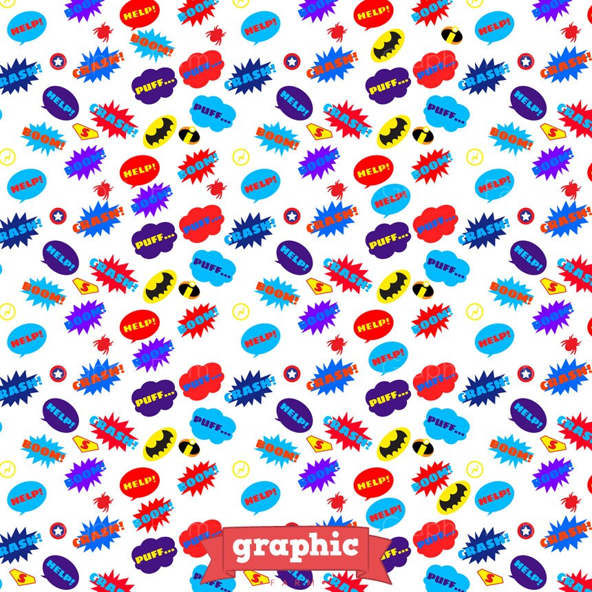 Super Hero Digital Paper,superhero Paper,scrapbook Paper,superhero ...