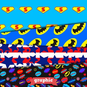 Super Hero Digital Paper,superhero Paper,scrapbook Paper,superhero ...