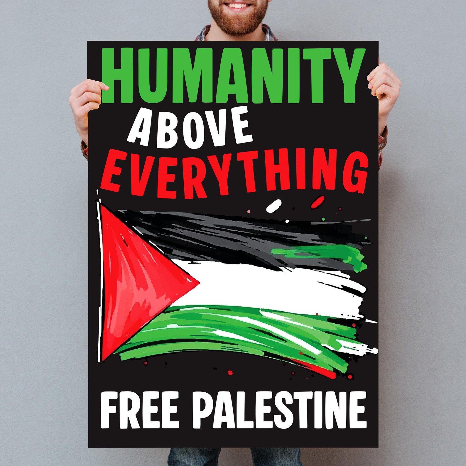 Humanity Above Everything Printable Poster • Peace and Equality Wall ...