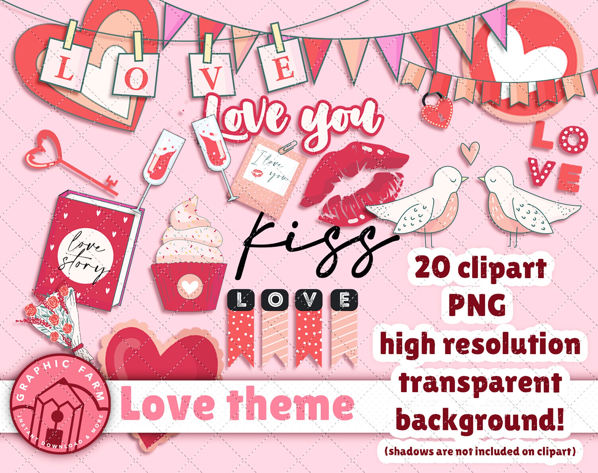 Love Digital Paper,hearts Clipart,scrapbook,background,texture ...