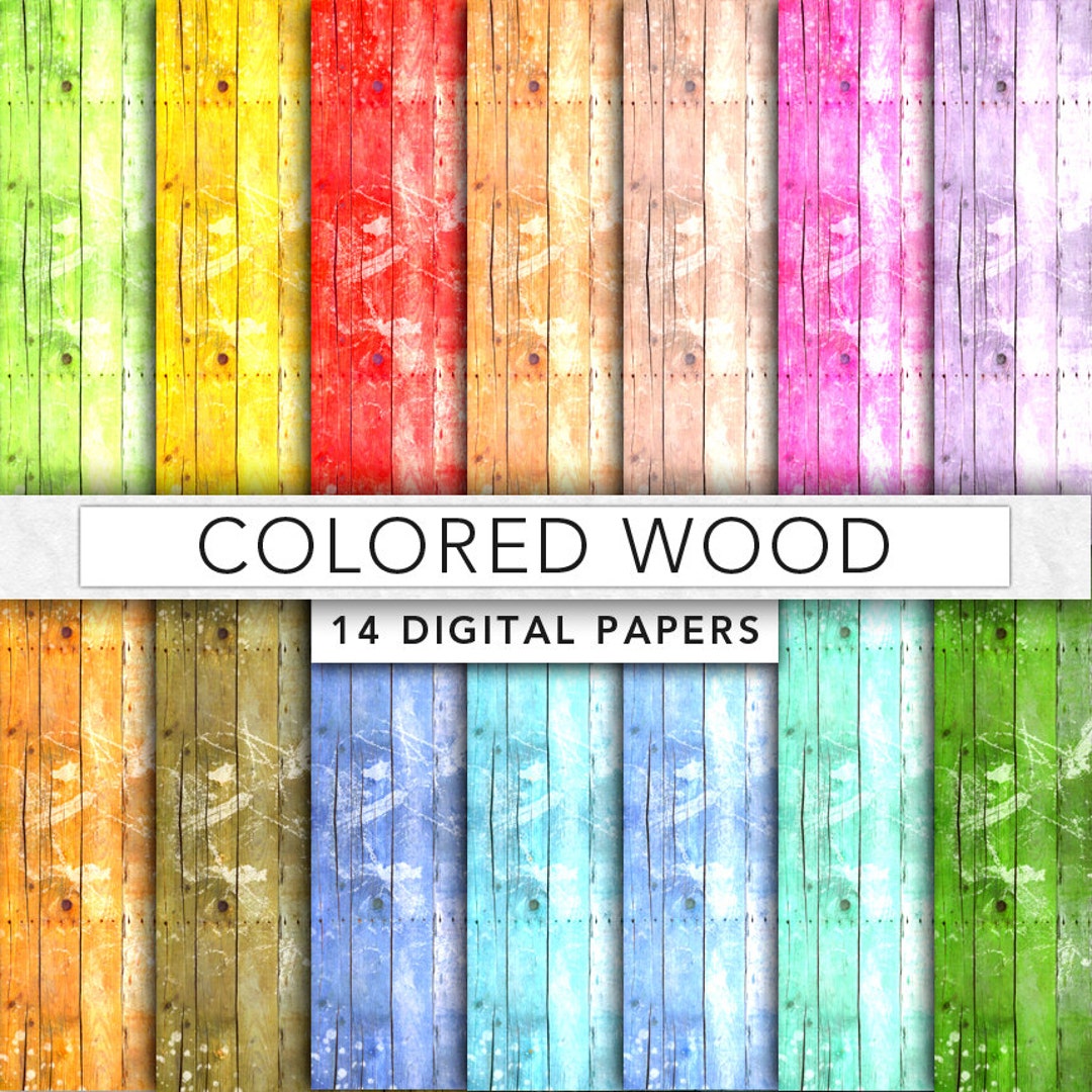 Wood Digital Paper,colored Wood Digital Paper,wood Background,wood ...