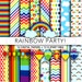 Rainbow Digital Paper,rainbow Clipart,scrapbook,background,texture ...
