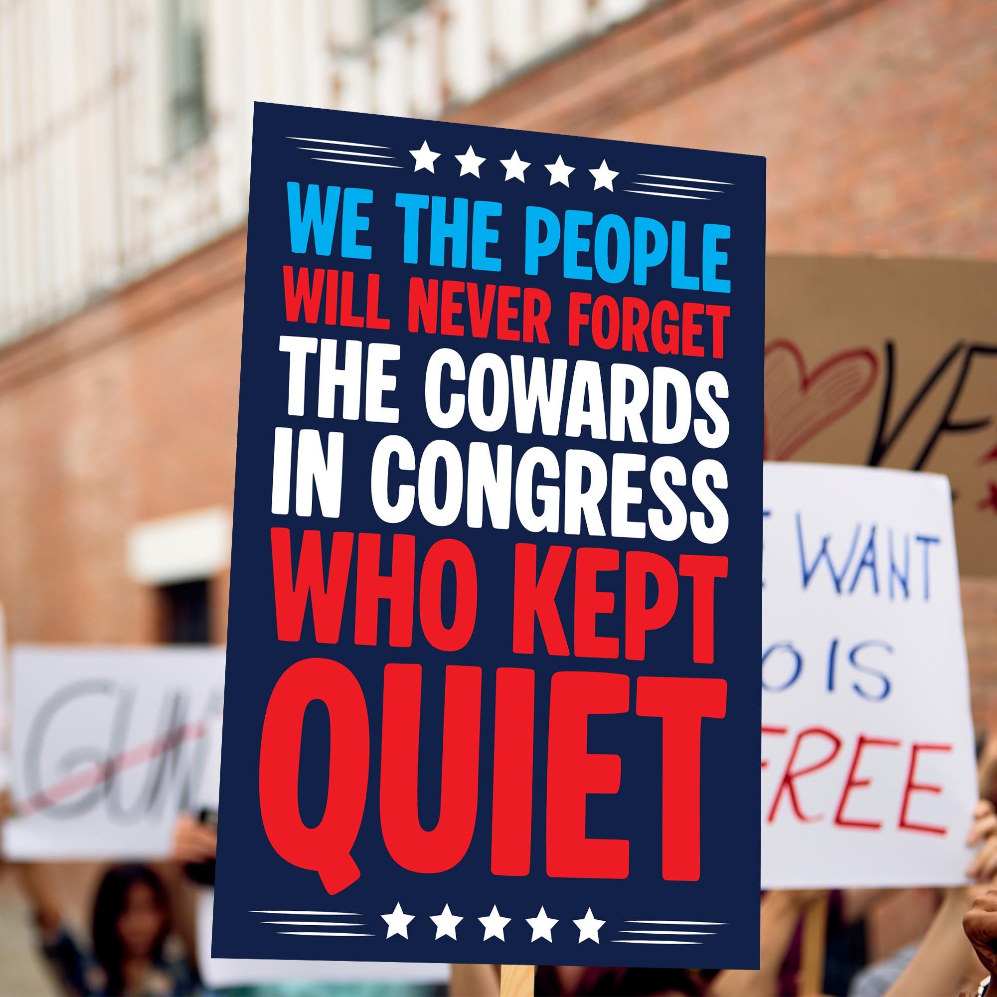 We the People Printable Poster • Patriotic Protest Sign • Digital ...