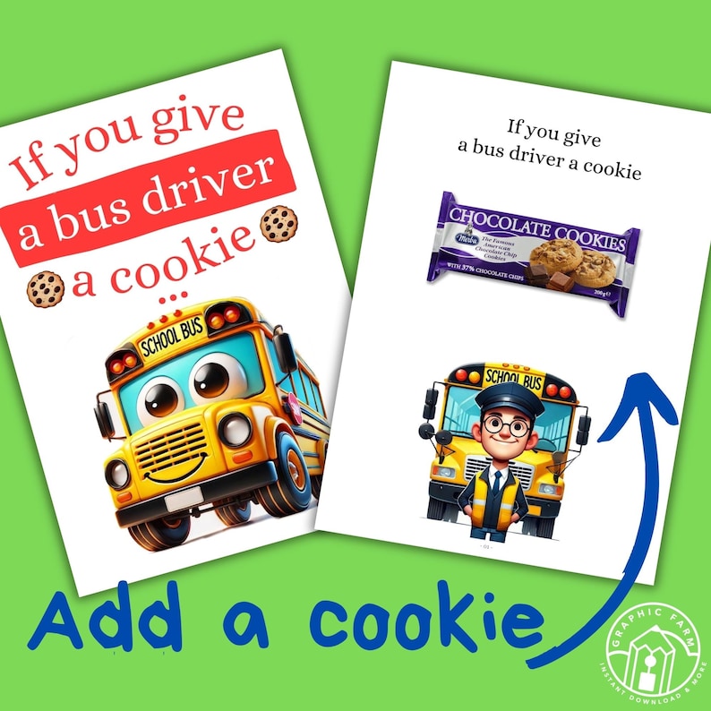 HARD Copy-if You Give a Bus Driver a Coockie-handmade Bus Driver ...