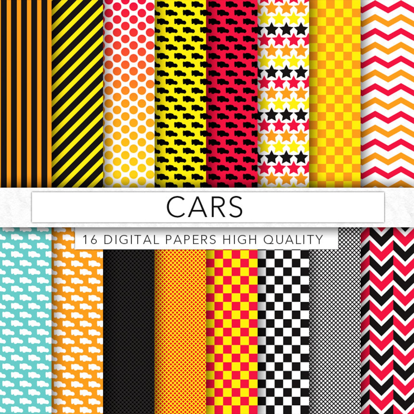 Cars Digital Paper,cars Clipart,walt Disney,pixaar,cars Pattern ...
