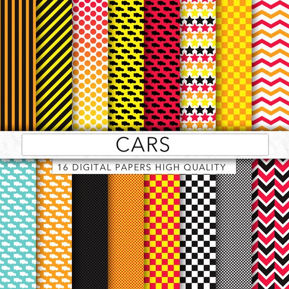 Cars Digital Papercars Clipartwalt Disneypixaarcars - Etsy