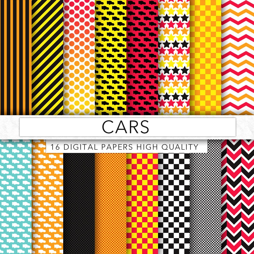 Cars Digital Paper,cars Clipart,walt Disney,pixaar,cars Pattern ...
