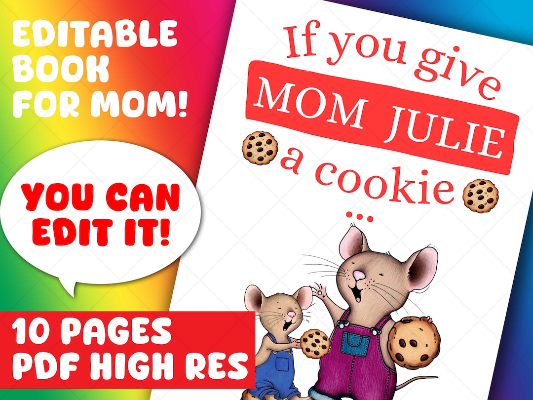 If You Give Your MOM a Cookie,mothers Day Gift,mom Christmas Gift,mom ...