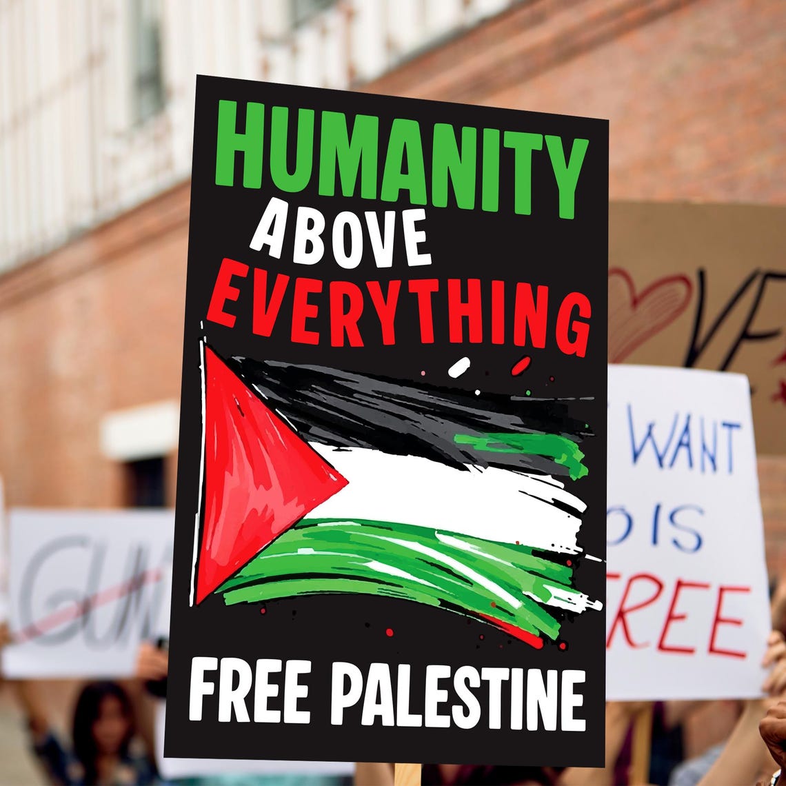 Humanity Above Everything Printable Poster • Peace and Equality Wall ...