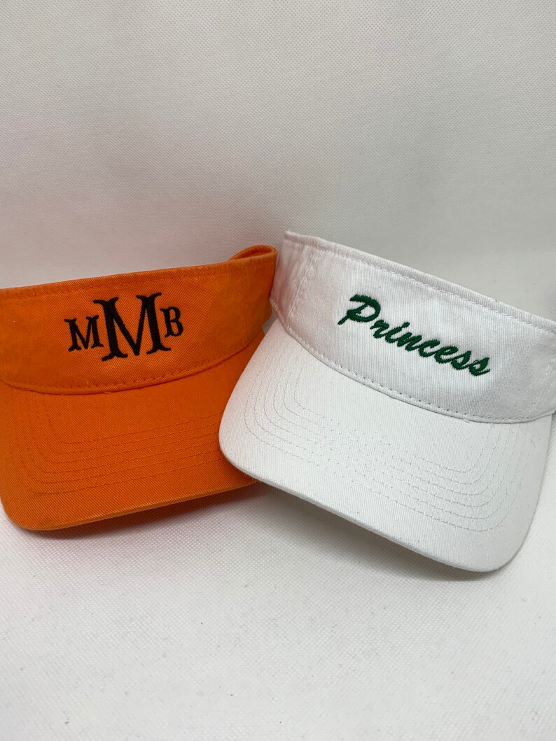 Custom Text Visors Monogrammed Visors Custom Embroidery - Etsy