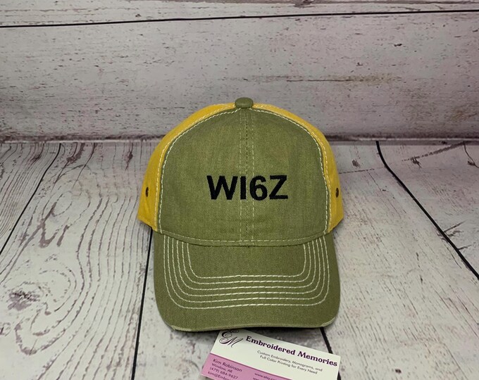 Ham Radio Embroidered Callsign Hat Amateur Radio Hats Custom Embroidery ...