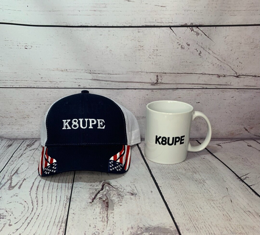 Cup and Ham Radio Callsign Hat Combo Ham Radio Hats Fathers Day Amateur ...