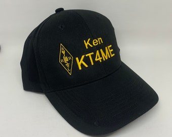 Embroidered Call Sign and Name Tactical Hat With American Flag on Side ...