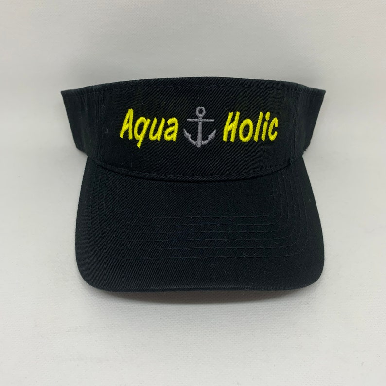 Visors Aqua Holic Embroidered Visors Boat Hair Don't Care | Etsy