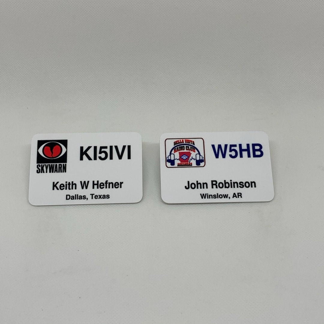 Ham Radio Name Badge With Callsign /GMRS Amateur Radio Custom Callsign ...