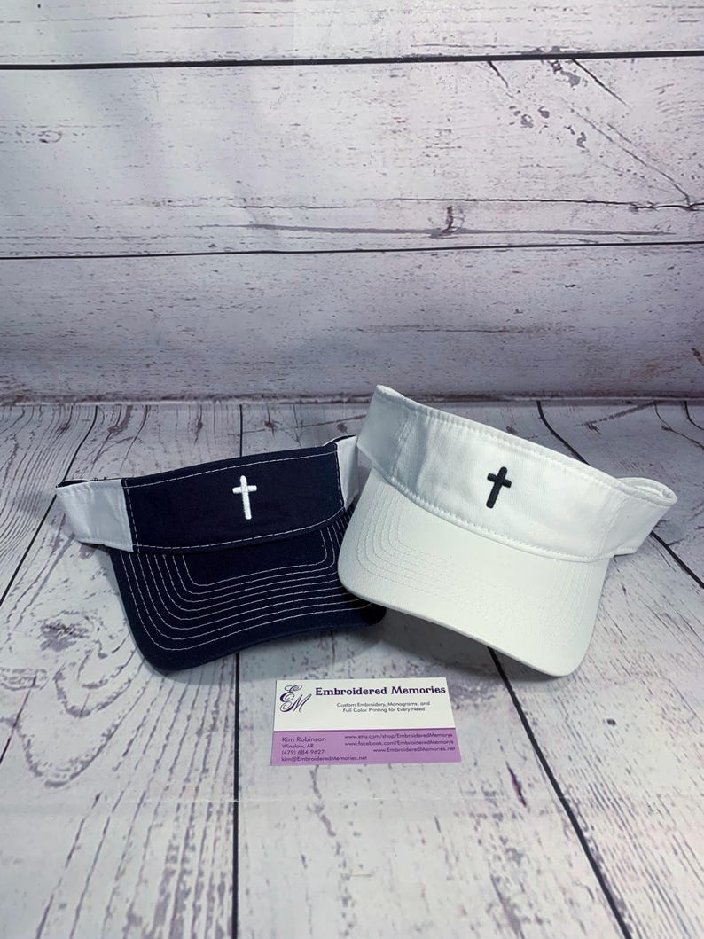 Cross Visor Embroidered Cross Custom Visors Embroidered Visors ...