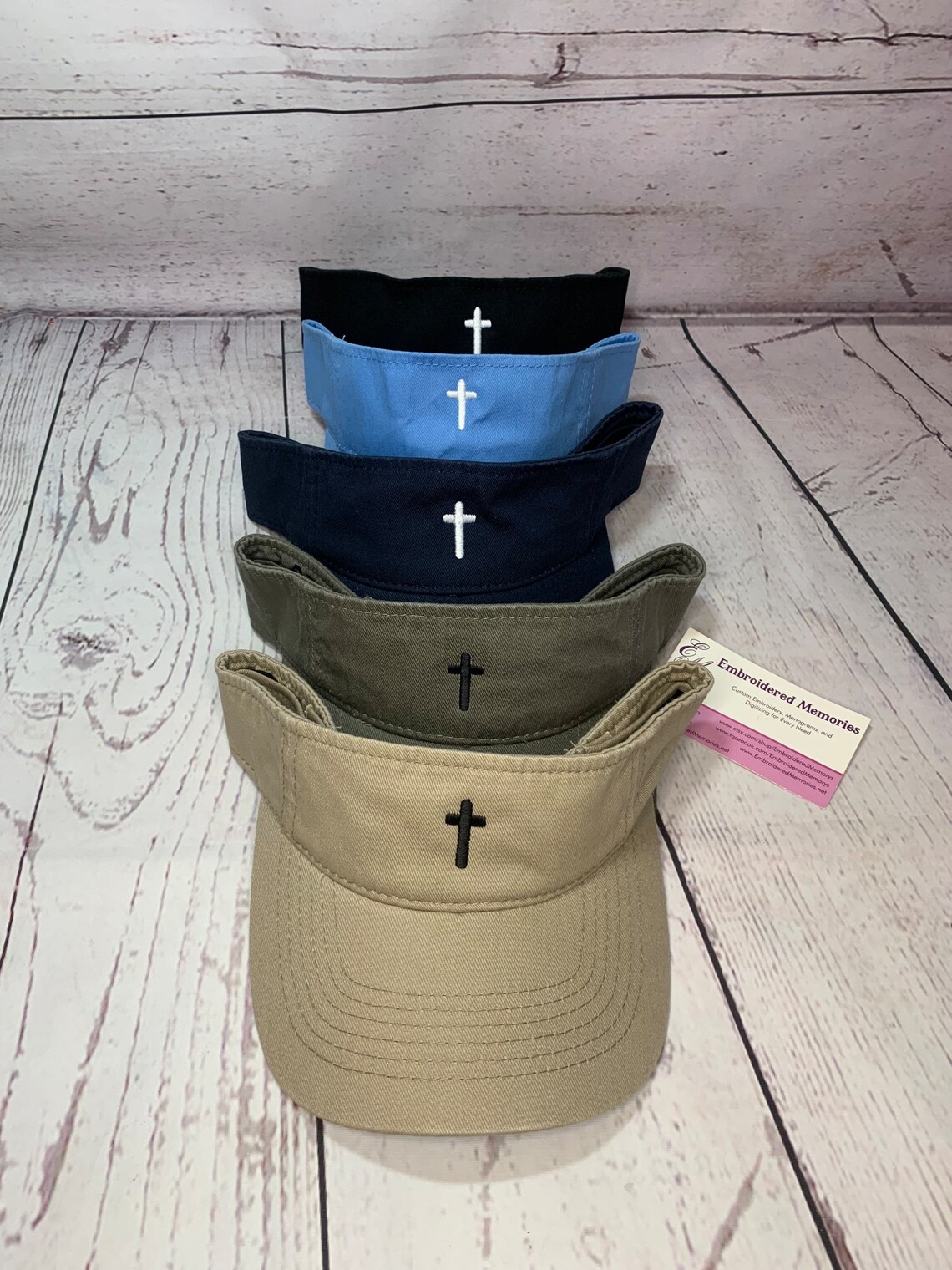Cross Visor Embroidered Cross Custom Visors Embroidered Visors ...