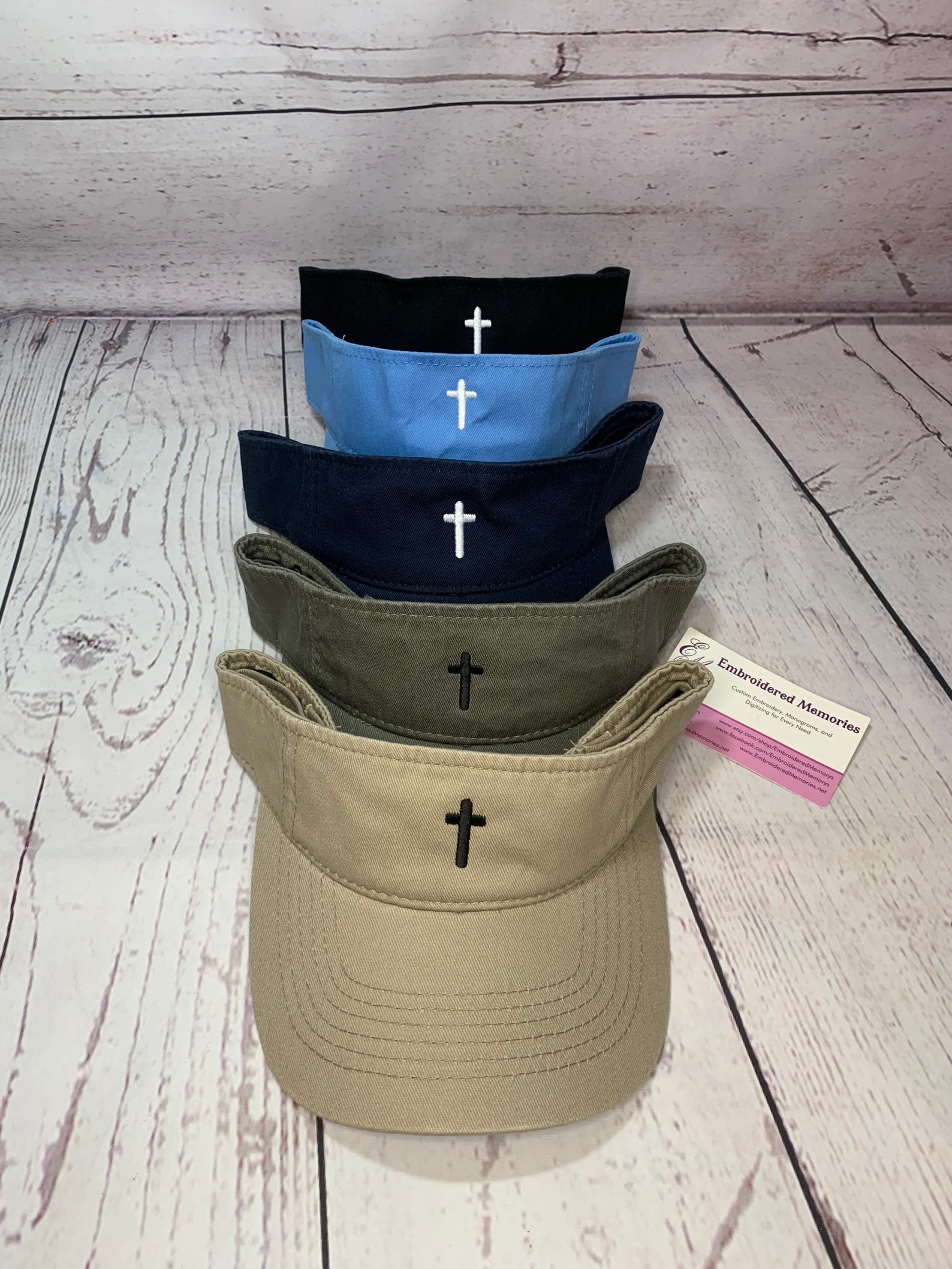 Cross Visor Embroidered Cross Custom Visors Embroidered Visors ...