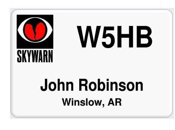 Name Badge SKYWARN Logo With Callsign / Amateur Radio Custom - Etsy
