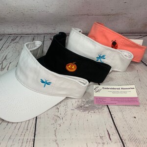 VISOR With Embroidered Mini Design Custom Visor Mens Visor Womens Visor ...