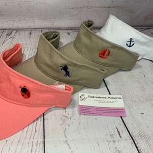 VISOR With Embroidered Mini Design Custom Visor Mens Visor Womens Visor ...