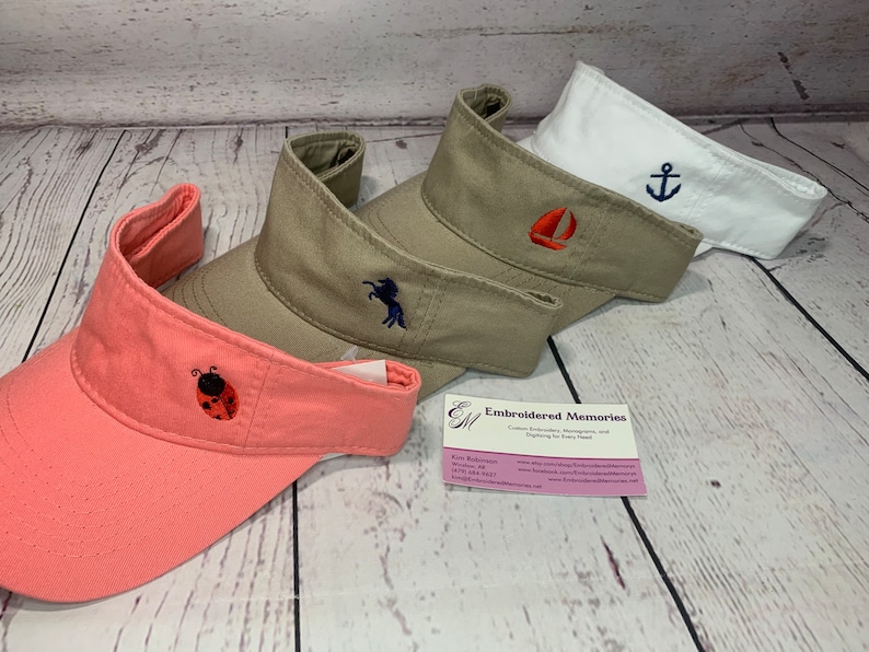 VISOR With Embroidered Mini Design Custom Visor Mens Visor - Etsy