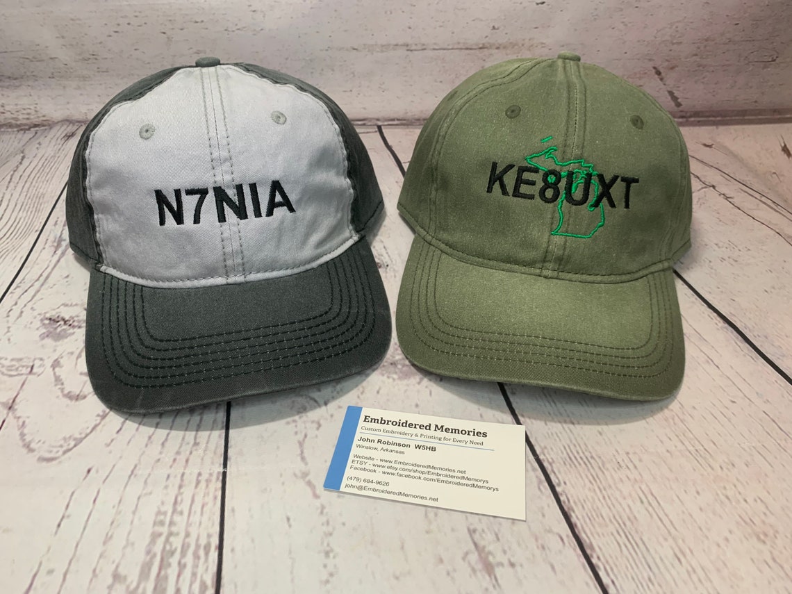Ham Radio Embroidered Callsign Hat Amateur Radio Hats Custom - Etsy