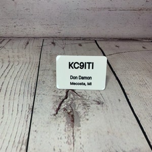 Ham Radio Name Badge With Callsign / Amateur Radio Custom Call Sign ...