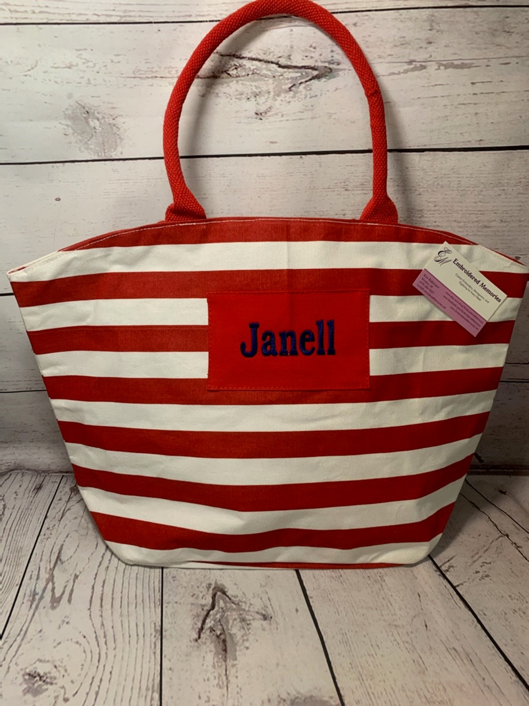 Beach Bag ONLY Personalized Monogrammed Tote Bag Embroidered Totes Pool ...